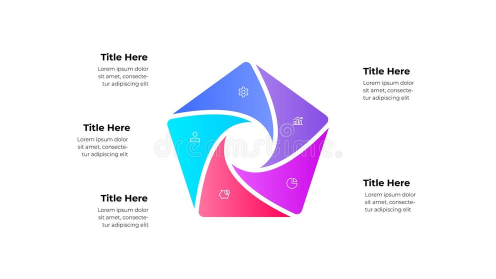 Infographic Pentagonal Layout with Modern Section Icons, Ideal for ...