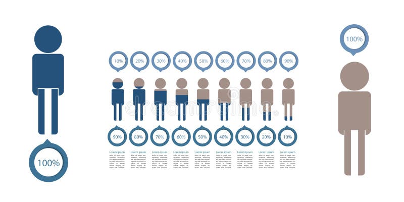Infographic People Elements for Business Data Visualization. Process ...