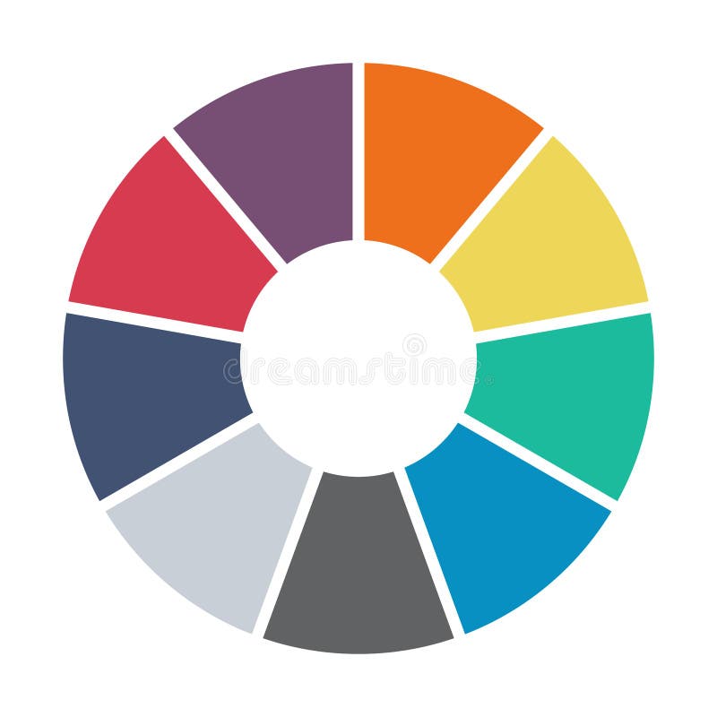 9 Section Circular Graph Stock Illustrations – 161 9 Section Circular ...