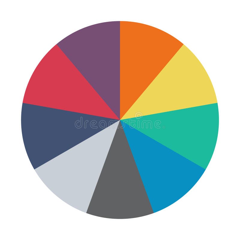 9 Section Circular Graph Stock Illustrations – 161 9 Section Circular ...