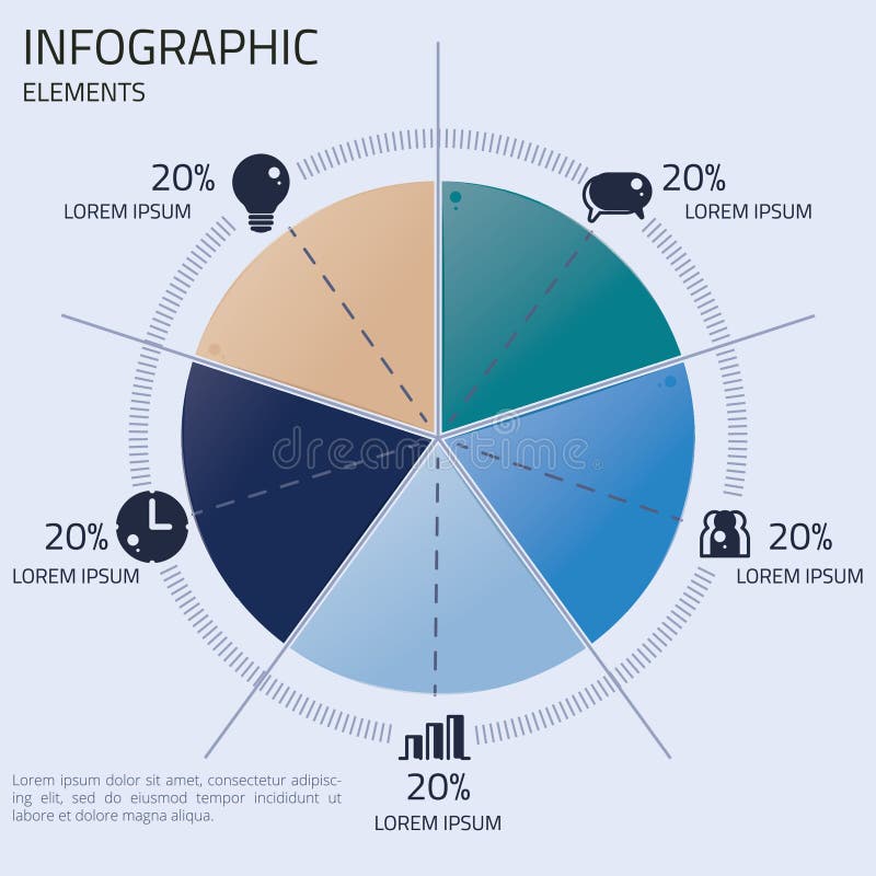 Infographic Pie Chart Design. Vector Illustration Decorative Design ...