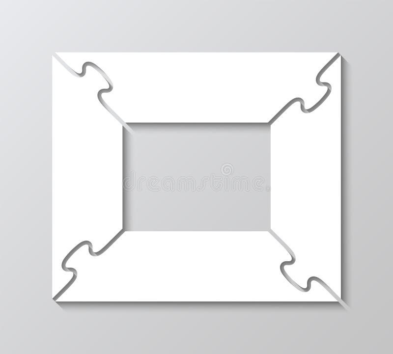 Infographic with 4 Pieces, Steps, Parts of Process Diagram. Jigsaw ...