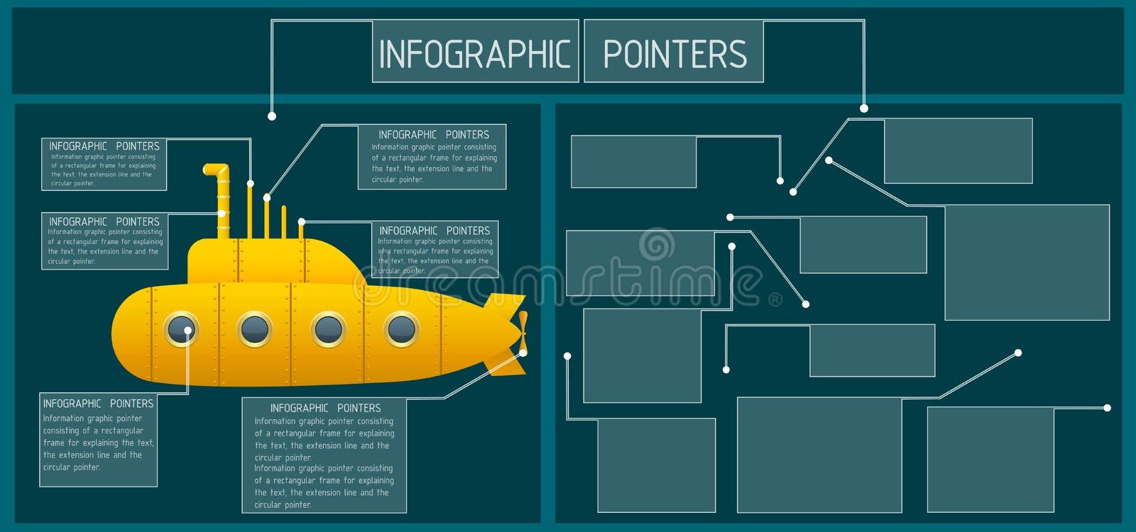 Schematic Pointers. Extension Lines To Indicate the Details of the ...