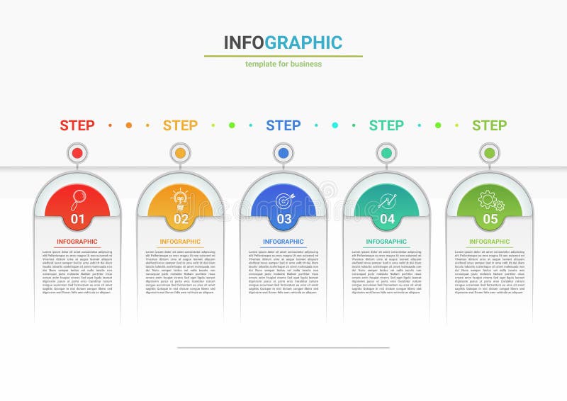 Infographic 4 Steps Template Business. Presentation Concept Timeline ...