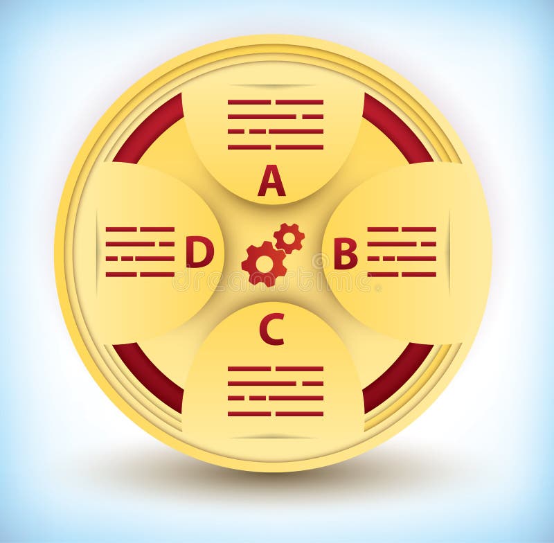 Segmented Wheel Template for Presentations Stock Vector - Illustration ...