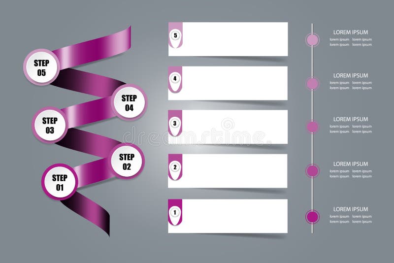 Infographic Presentation Vector in Purple Color Stock Vector ...