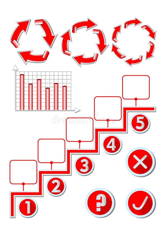 Infographic Presentation Template with a Set of Elements, Cycle Arow ...