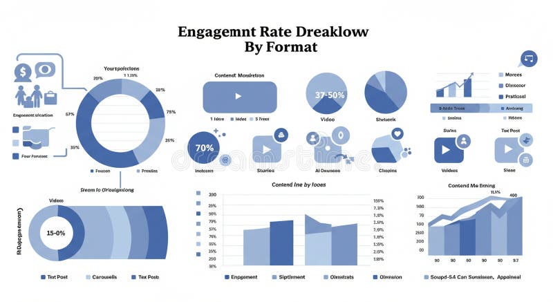 Infographic Presents Engagement Rate Breakdown Stock Illustrations – 1 ...