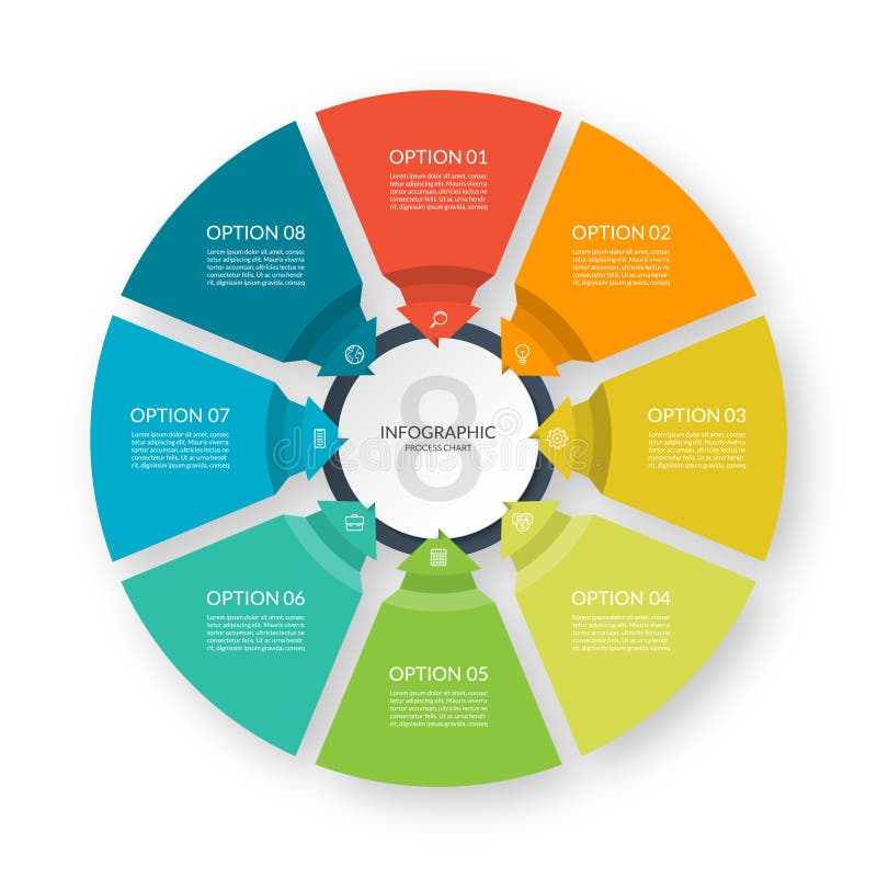 Infographic Process Chart. Design Template with 10 Circular Arrows ... Infographic Process Chart. Design Template with 10 Circular Arrows ...