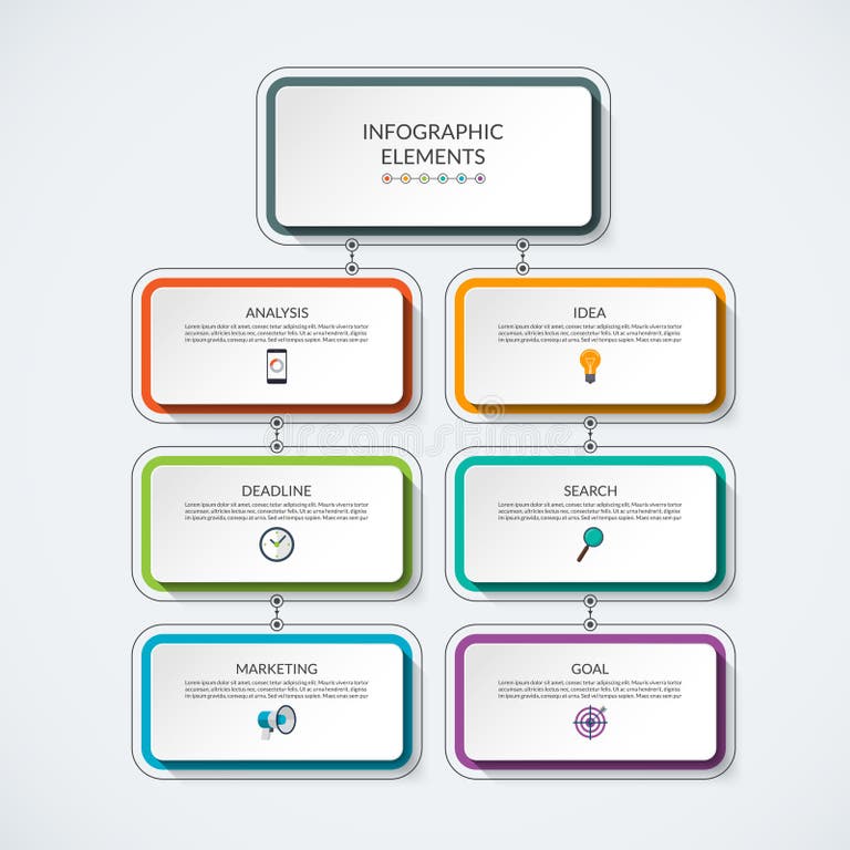 Infographic Process Chart Vector Template Stock Vector - Illustration ...