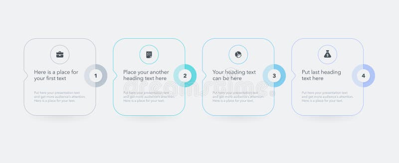 Horizontal Process Infographic Template with Five Stages - Dark Version ...