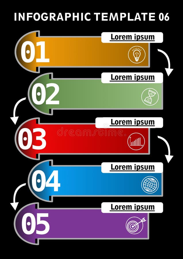 Infographic Process Visualization Template, Abstract Vector with ...