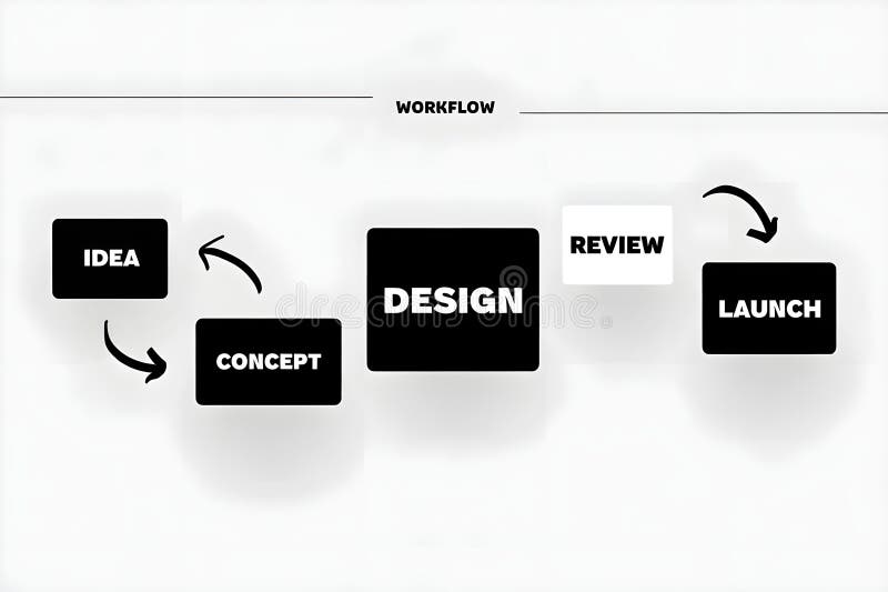 Infographic Process of Work Typography. Stock Image - Image of diagram ...