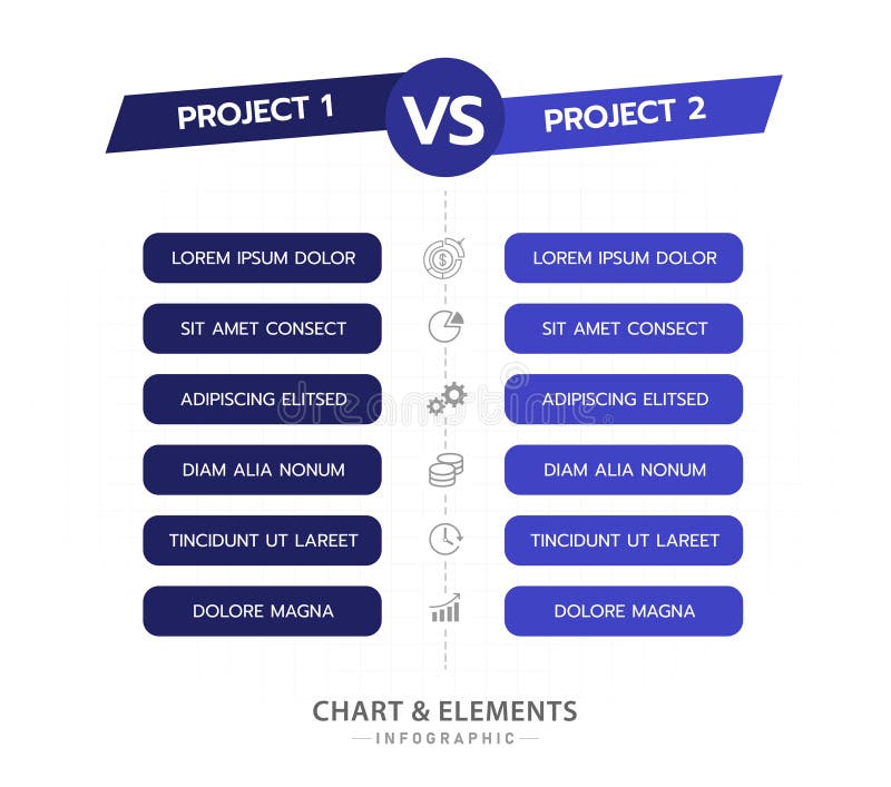 Infographic Product Versus Comparison Chart Diagram with 6 Discuss ...
