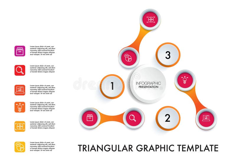 Infographic for Project and Planning Template Triangle Shape Stock ...