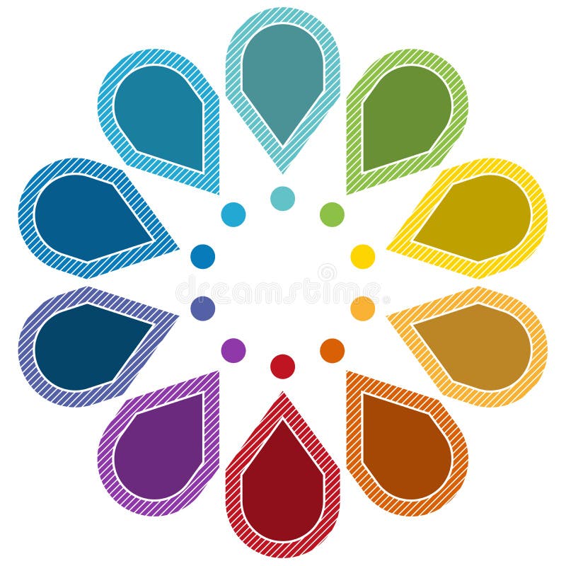 Infographic-Punkte Vereinbart in Kreis 10 Stock Abbildung ...