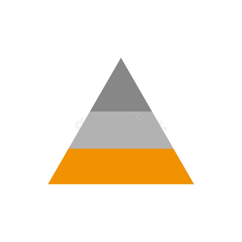Infographic Pyramid. the Triangle Diagram is Divided into 3 Parts ... Infographic Pyramid. the Triangle Diagram is Divided into 3 Parts ...