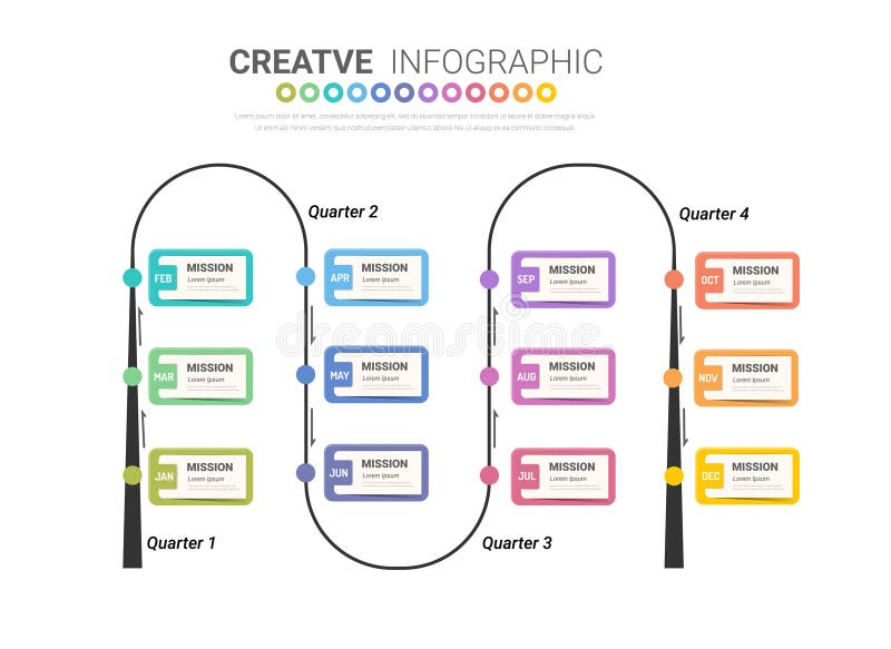 Infographic Quarterly Template Stock Illustrations – 107 Infographic ...