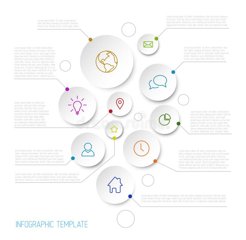 Infographic Report Template Layout. Vector Stock Vector - Illustration ...