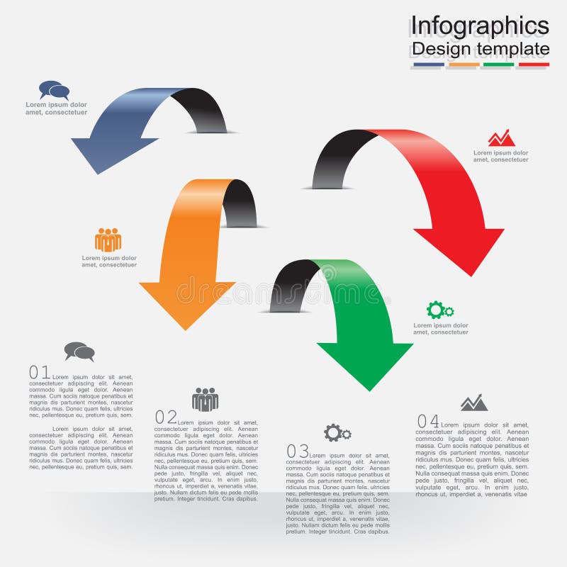 Infographic Arrows for Business Design. Vector Stock Vector ...