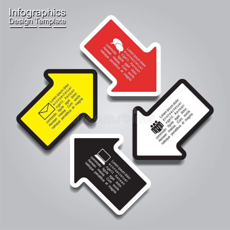 Infographic Report Template with Arrows and Text Stock Vector ...
