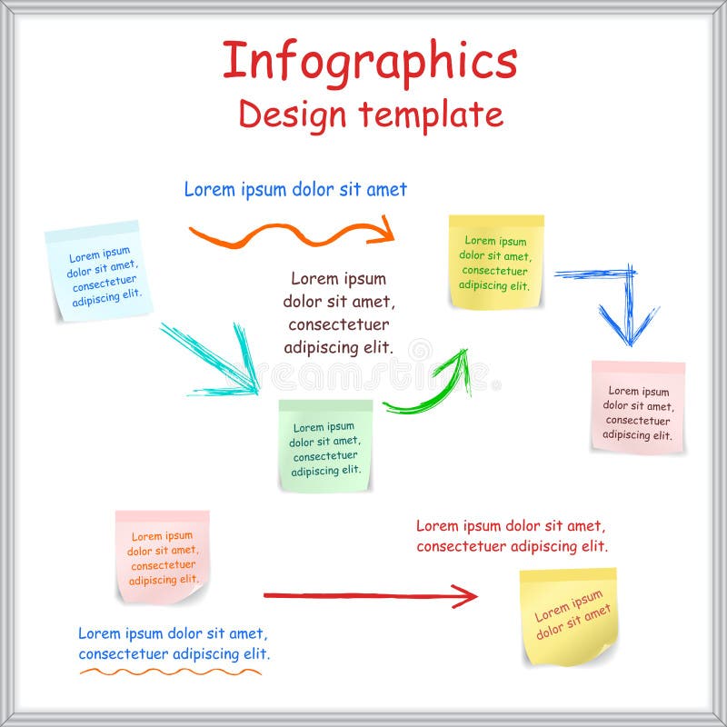 Infographic Report Template Layout. Vector Stock Vector - Illustration ...