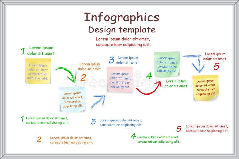 Infographic Report Template Layout. Vector Stock Vector - Illustration ...