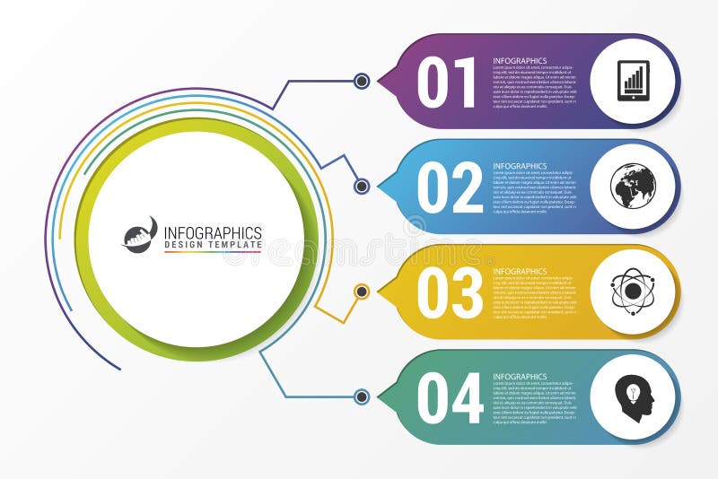 Infographic Report Template Business Concept. Vector Stock Vector - Illustration of line ...