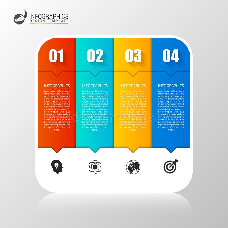 Infographic Report Template with Icons. Business Concept Stock Vector ...