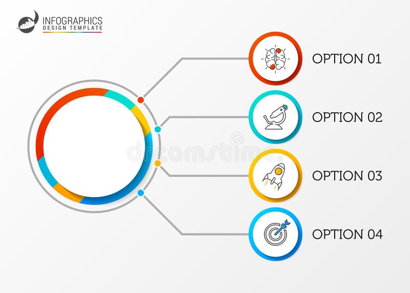Infographic Report Template with 4 Steps. Vector Stock Vector ...