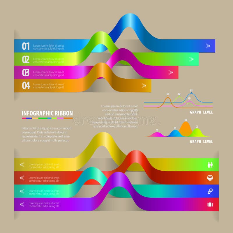 Infographic ribbon stock vector. Illustration of abstract - 35542455