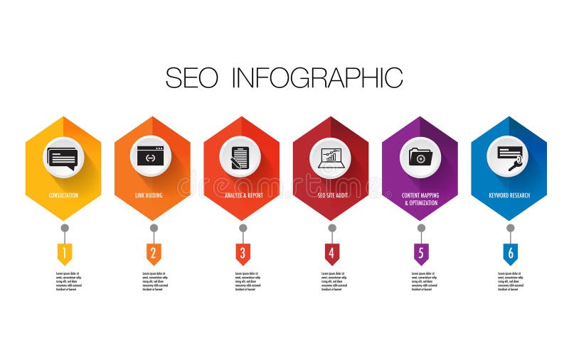 Infographic and Road Map for Business Chart Template Stock Illustration ...