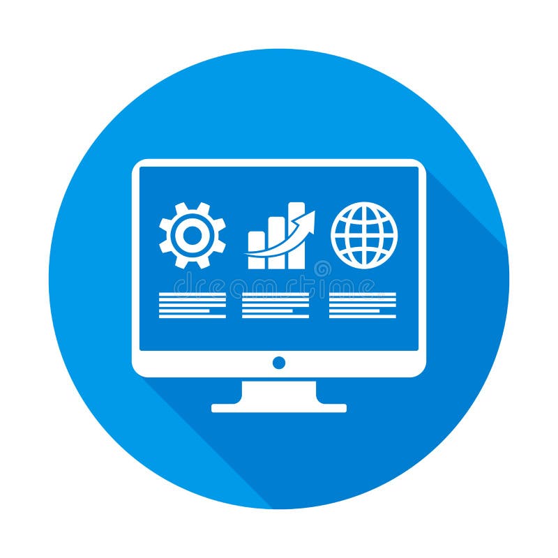 Round Flat App Icon Set stock vector. Illustration of modern - 43006746