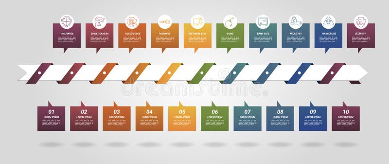 Infographic with Security Shield. Infographics for Business ...