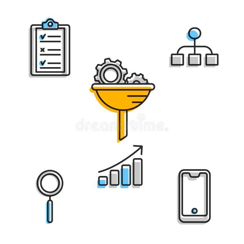 Infographic Set for Work Optimization Stock Illustration - Illustration ...