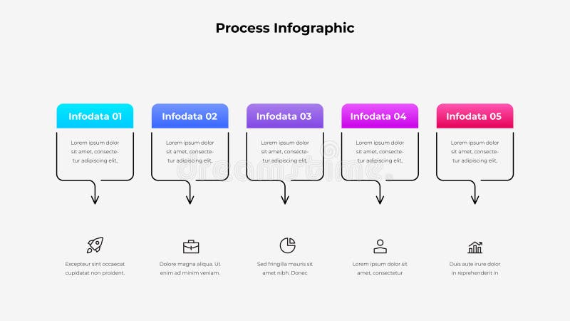 Infographic Showcasing a Process Flow. Ideal for Business or ...