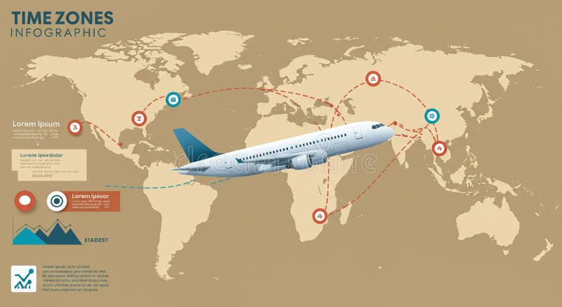 Infographic Showing a World Map with Dashed Lines Connecting Various ...