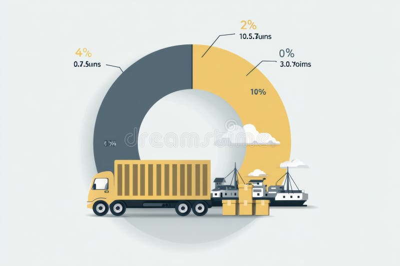 Average Delivery Times Represented in a Flat Infographic Showcasing ...