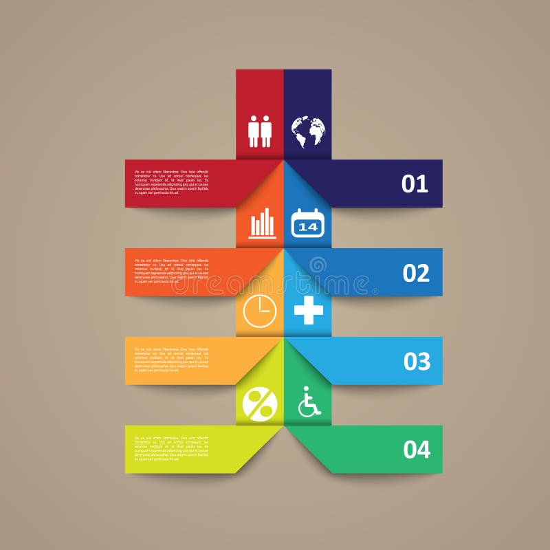 Infographic Signs on Paper Stickers Stock Vector - Illustration of ...