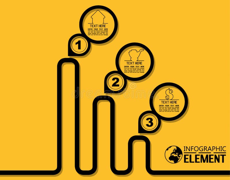 Infographic Simple Line Style Template with Steps Parts Options Arrow ...