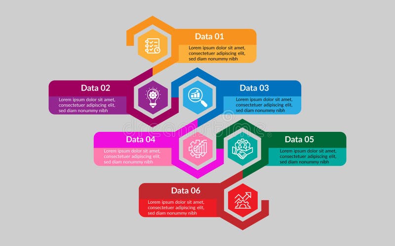 Polygon Style Business Info Chart Design. Stock Illustration ...