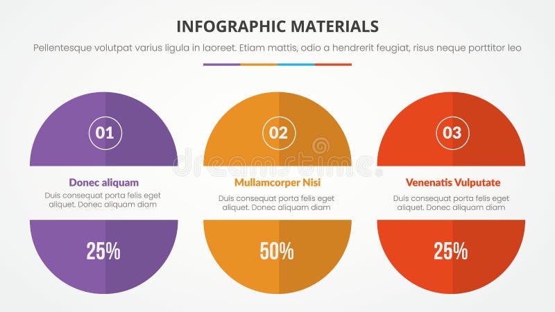 Infographic Slide Presentation Template with Modern Flat Style Color ...