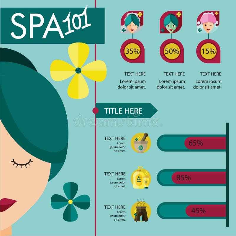 Infographic of Spa. Vector Illustration Decorative Design Stock Vector ...
