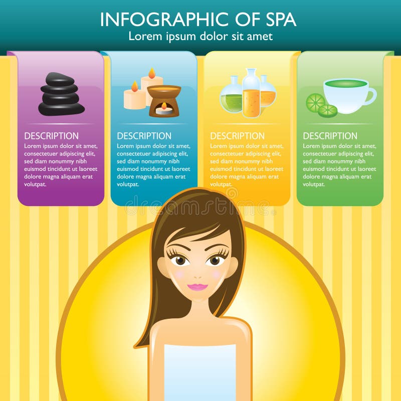 Infographic of Spa. Vector Illustration Decorative Design Stock Vector ...