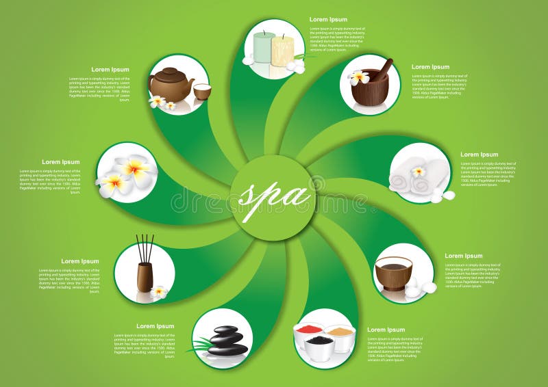 Infographic of Spa. Vector Illustration Decorative Design Stock Vector ...