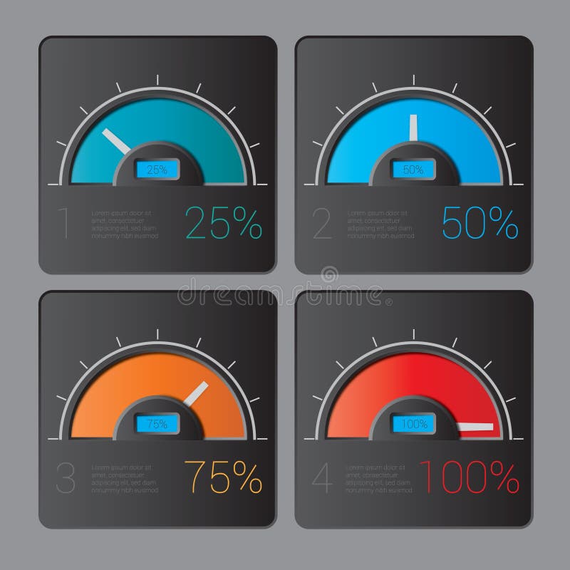 INFOGRAPHIC 55 stock vector. Illustration of info, tachometer - 186831543