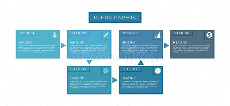 Infographic Square Shape Plan Work Step To Success for Business Stock ...