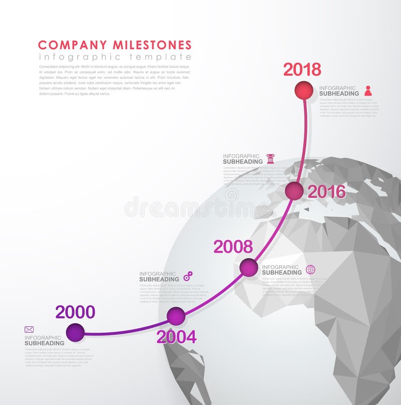 Infographic Startup Milestones Timeline Vector Template Stock Vector ...
