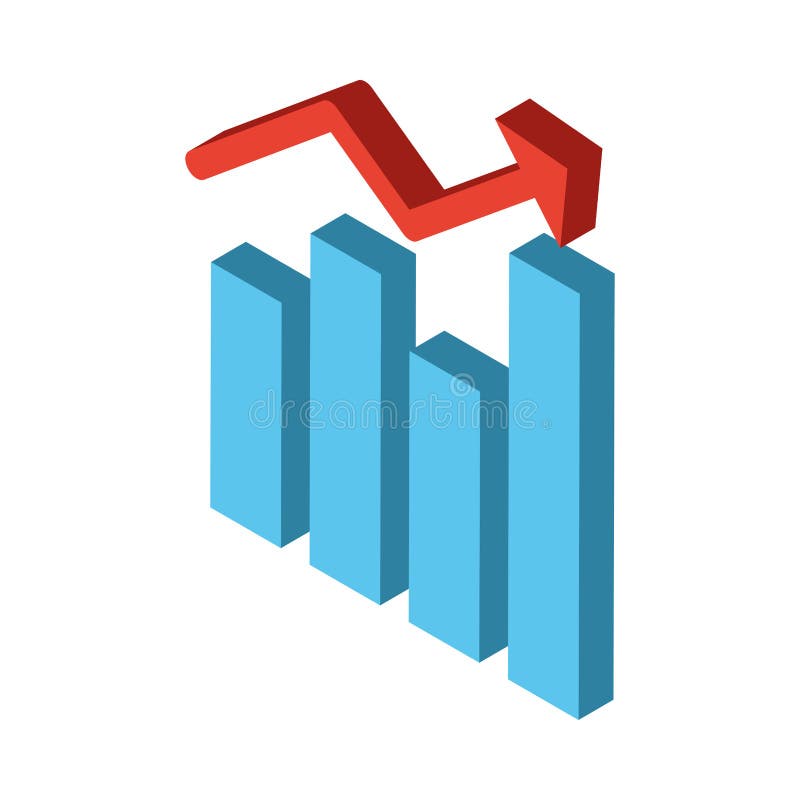 Infographic Statistics Bars with Arrow Stock Vector - Illustration of ...