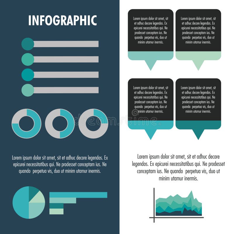 Infographic with Statistics Design Stock Vector - Illustration of ...